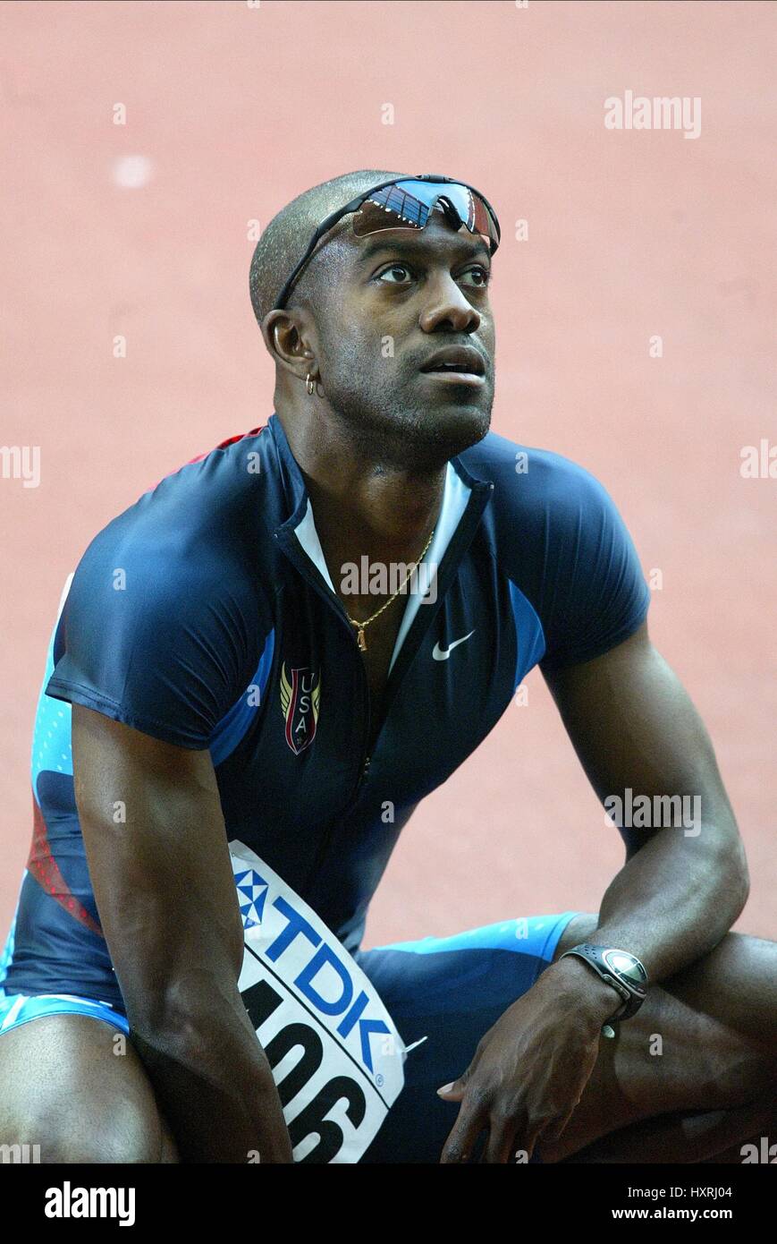 ALLEN JOHNSON 110 METRE HURDLES STADE DE FRANCE ST DENIS PARIS FRANCE ...