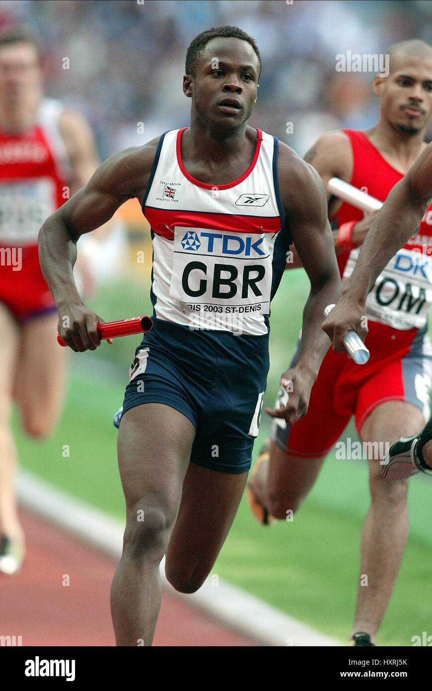 DANIEL CAINES 4X400 METRES STADE DE FRANCE ST DENIS PARIS FRANCE 29 ...