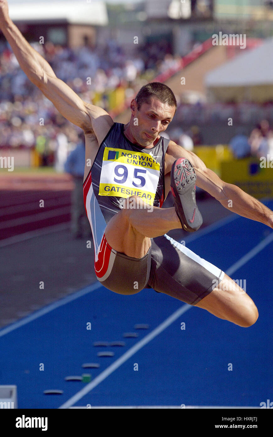 SINISA ERGOTIC LONG JUMP GATESHEAD ENGLAND 13 July 2003 Stock Photo - Alamy