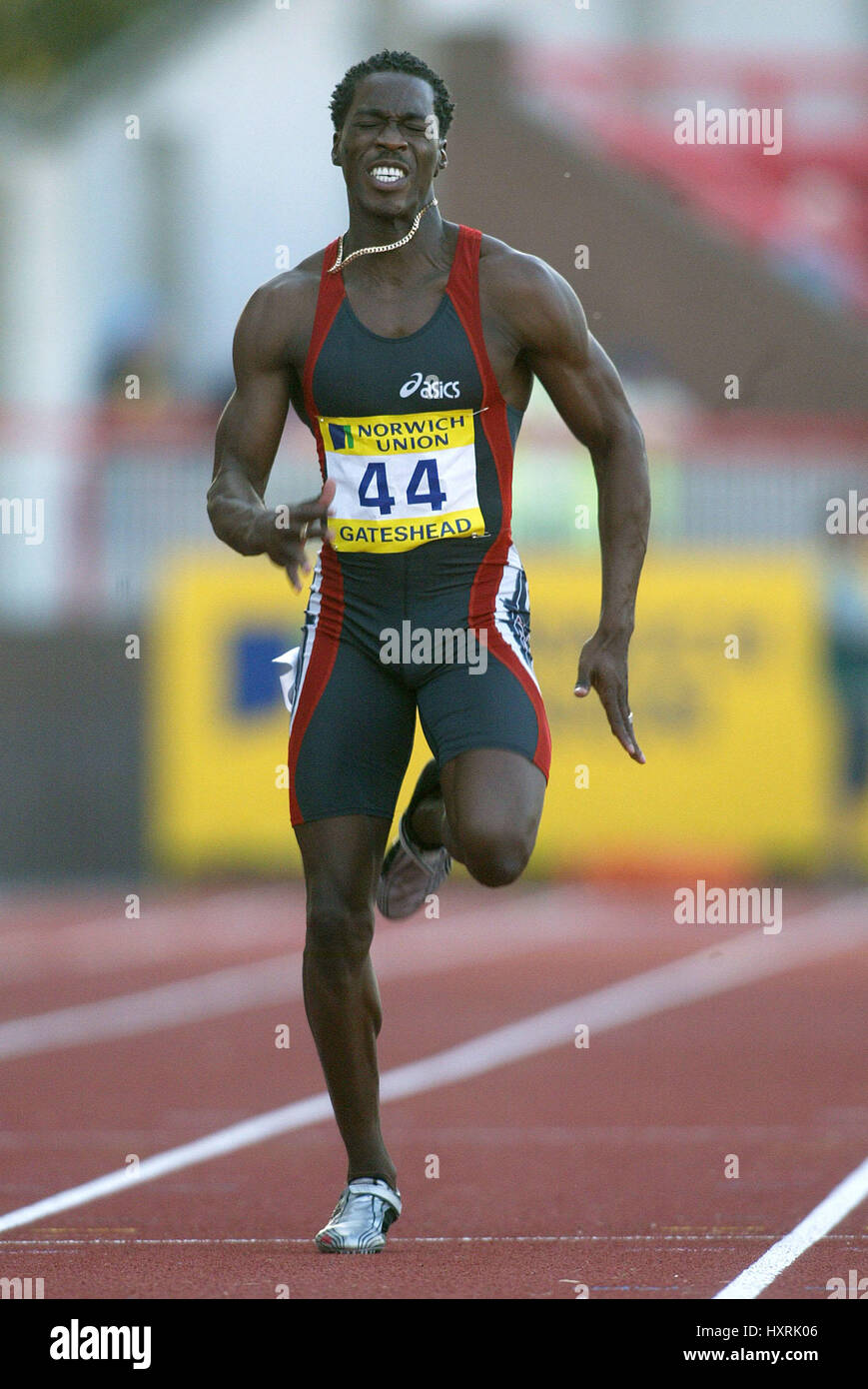 CHRISTIAN MALCOLM 200 METRES GATESHEAD ENGLAND 13 July 2003 Stock Photo ...
