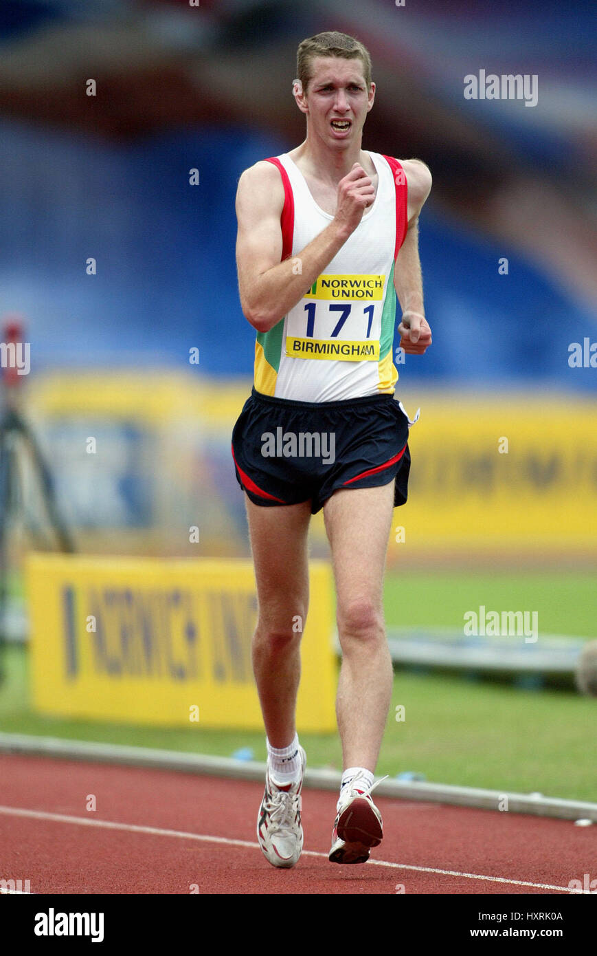 STEVE HOLLIER 5000 METRES WALK ALEXANDER STADIUM BIRMINGHAM ENGLAND 26 ...