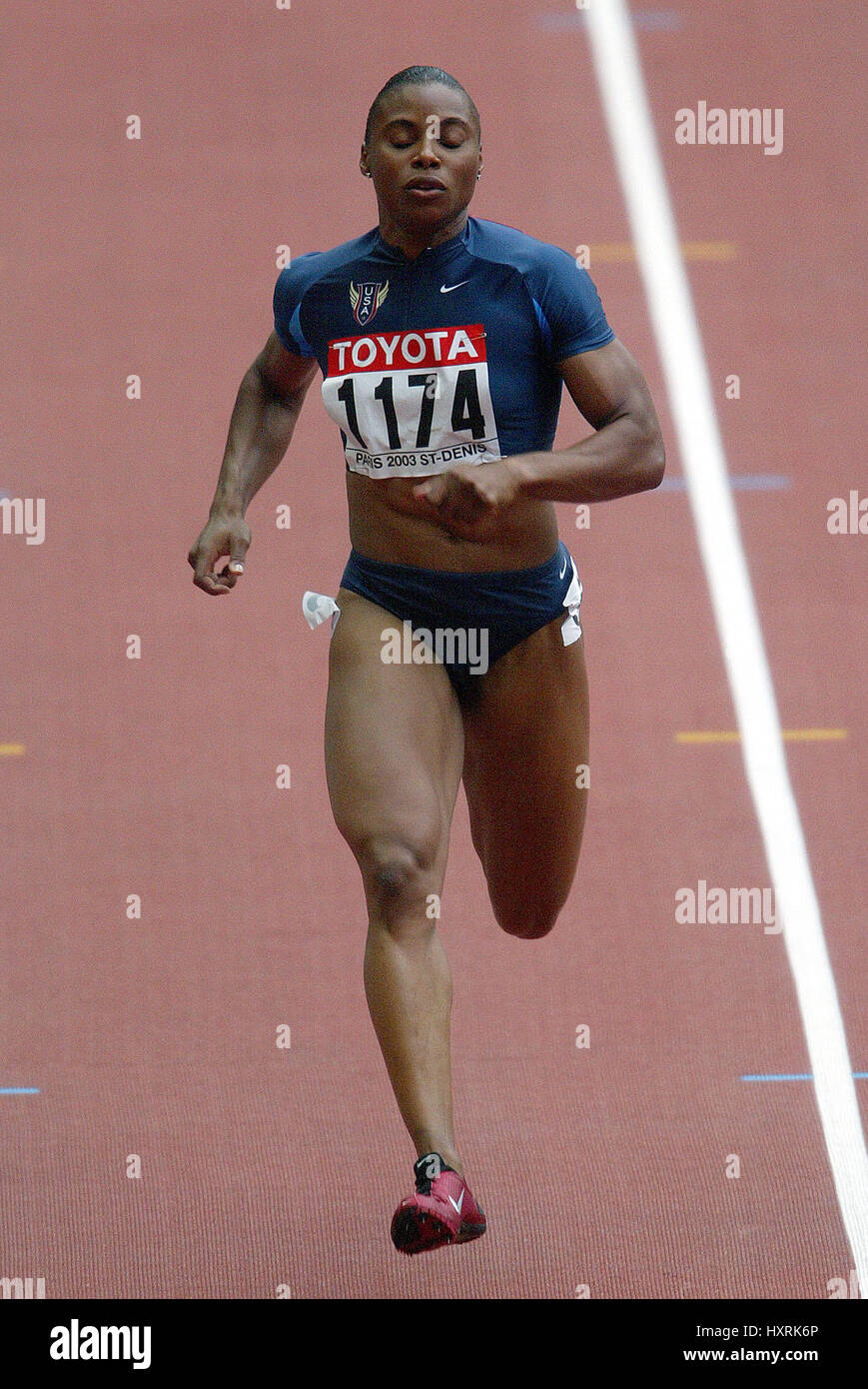 KELLI WHITE 100 METRES STADE DE FRANCE ST DENIS PARIS FRANCE 23 August ...