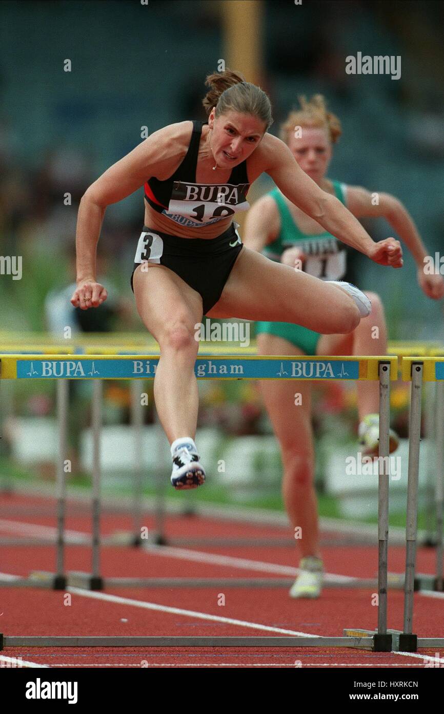 ANGELA THORP 100 METRE HURDLES 14 July 1997 Stock Photo - Alamy