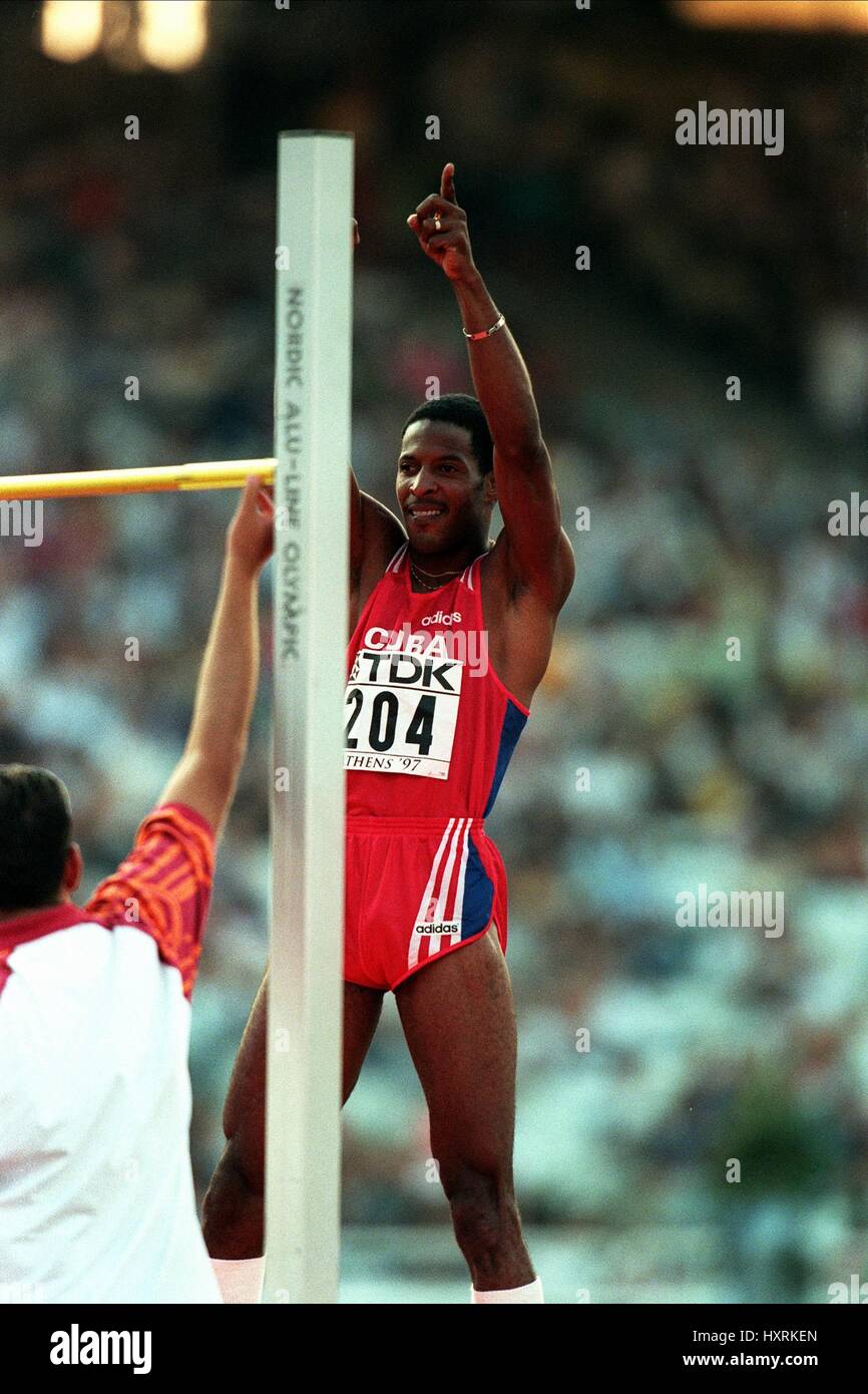 JAVIER SOTOMAYOR HIGH JUMP 15 August 1997 Stock Photo - Alamy