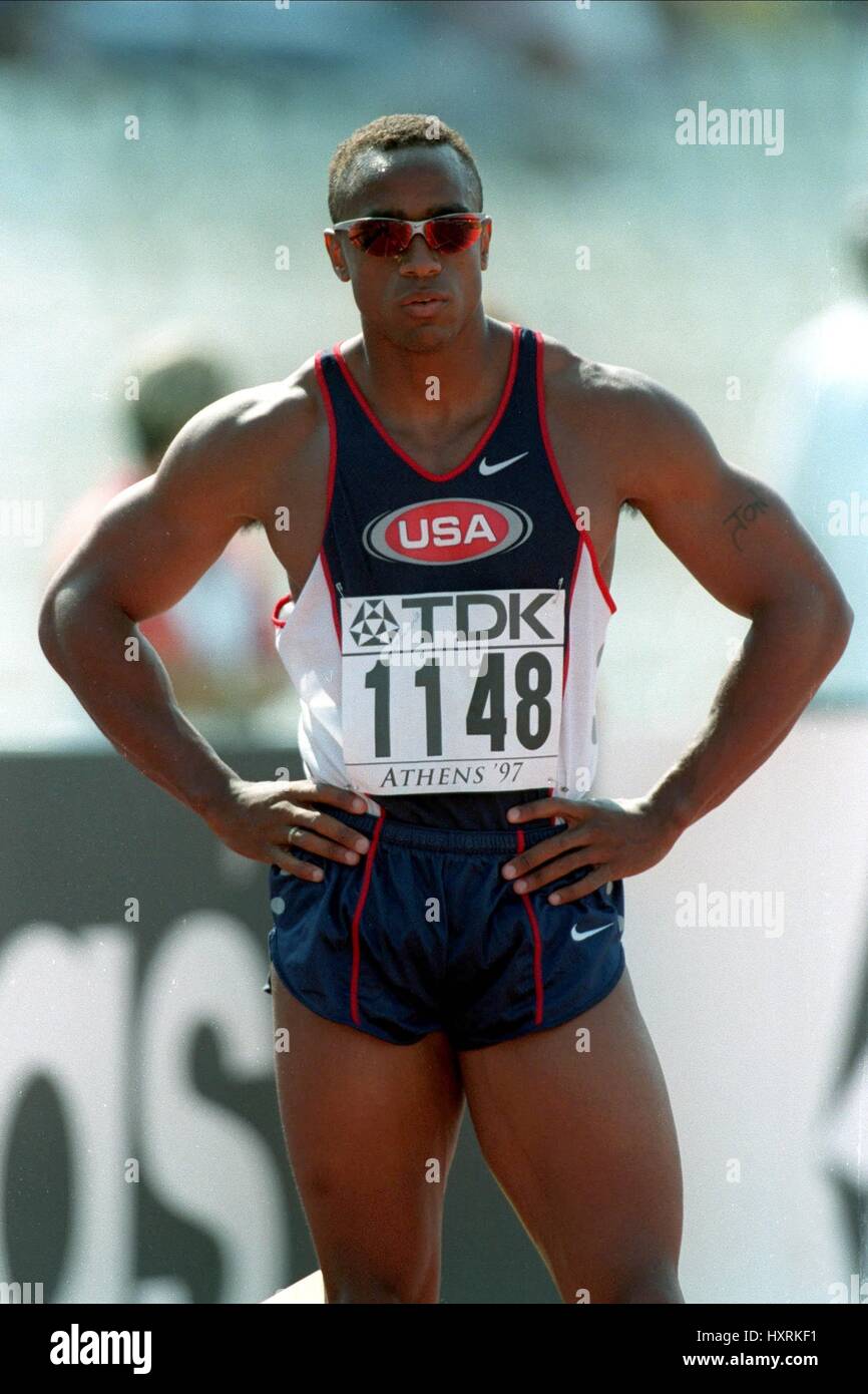 JON DRUMMOND 200 METRES ATHENS. 15 August 1997 Stock Photo - Alamy