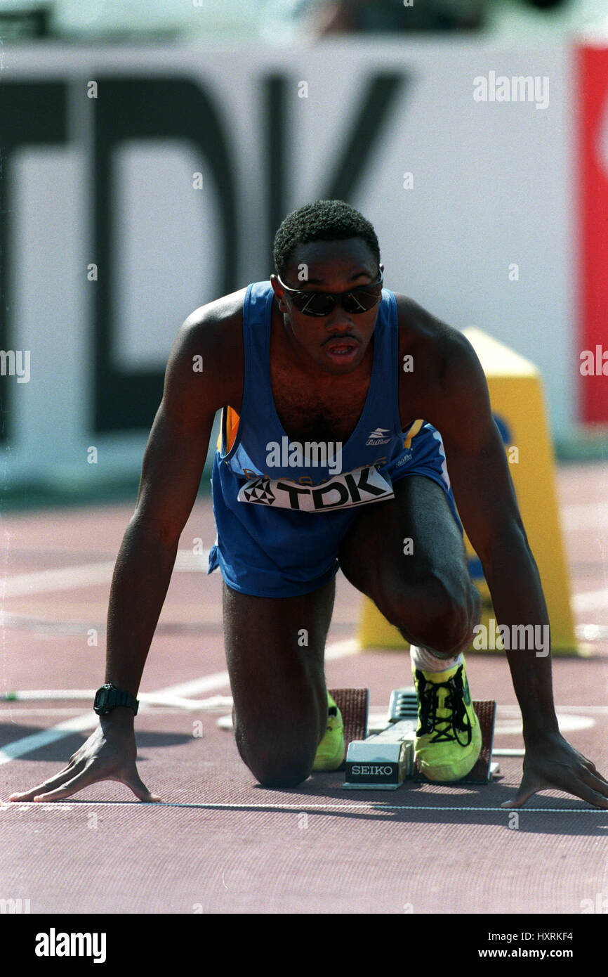 OBADELE THOMPSON 200 METRES ATHENS 15 August 1997 Stock Photo - Alamy