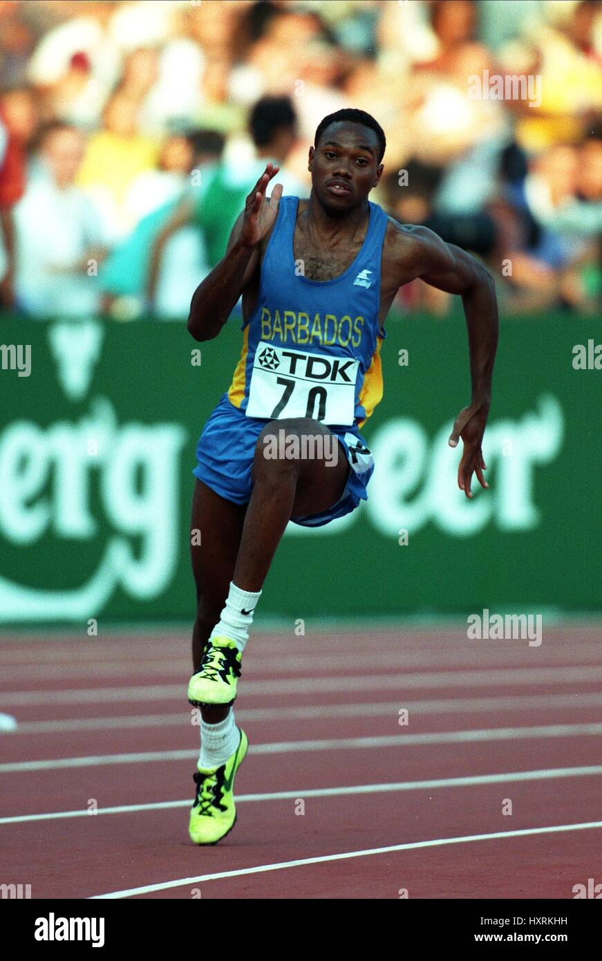 OBADELE THOMPSON 200 METRES ATHENS 15 August 1997 Stock Photo - Alamy