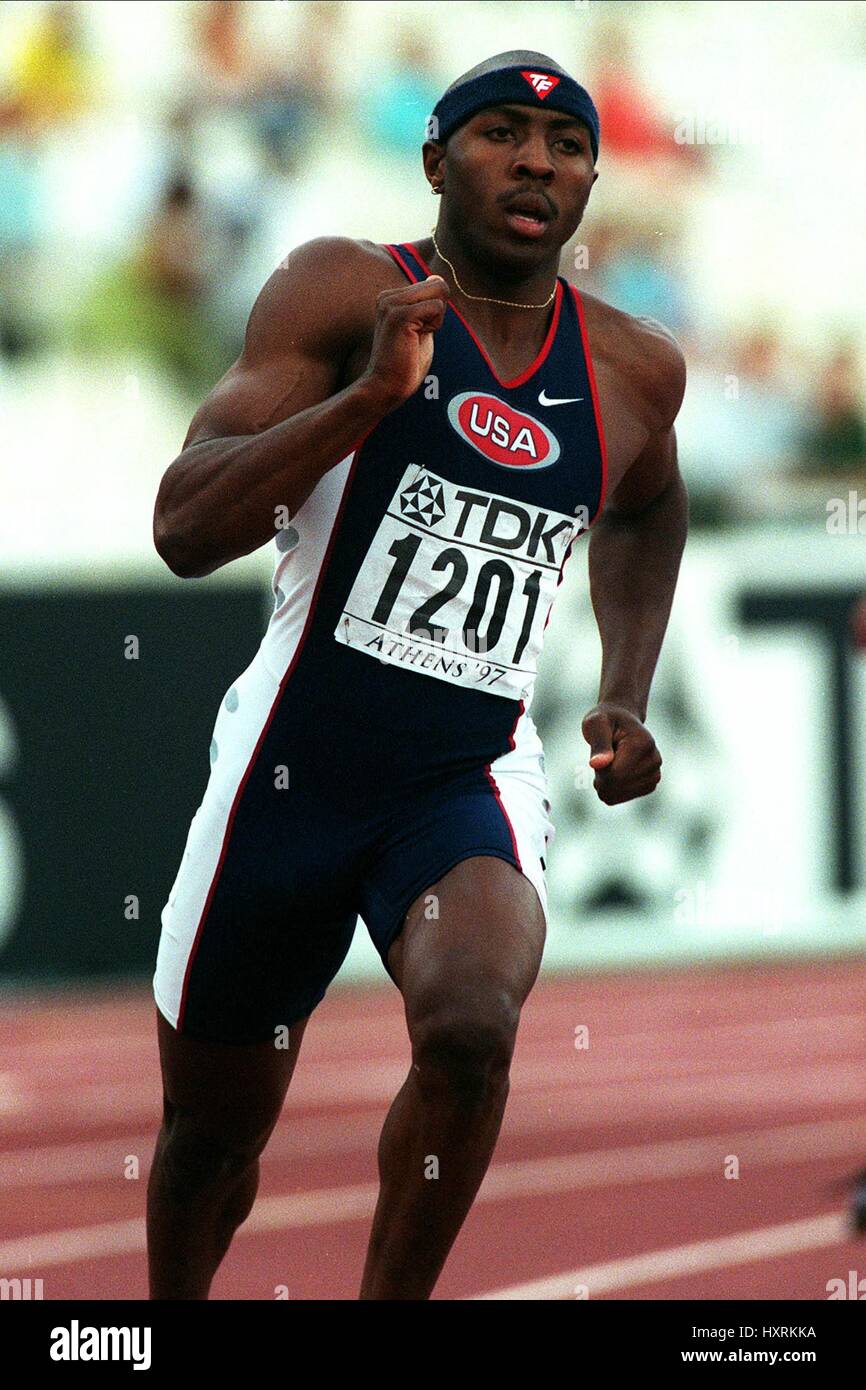 TYREE WASHINGTON 400 METRES ATHENS. 19 August 1997 Stock Photo - Alamy