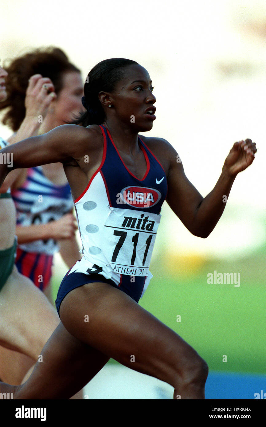 INGER MILLER 200 METRES 22 August 1997 Stock Photo - Alamy