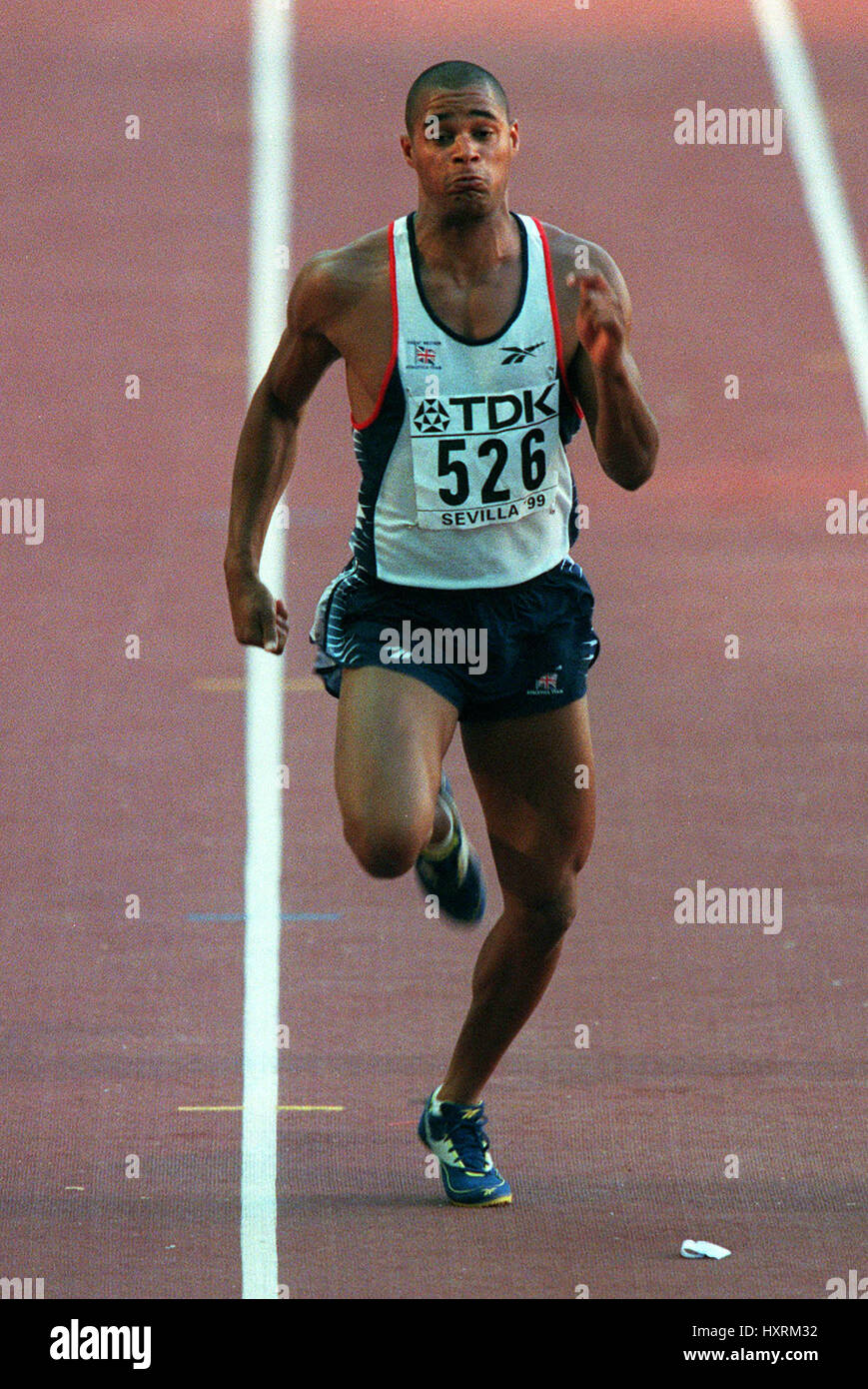 JASON GARDENER 100 METERS 24 August 1999 Stock Photo - Alamy