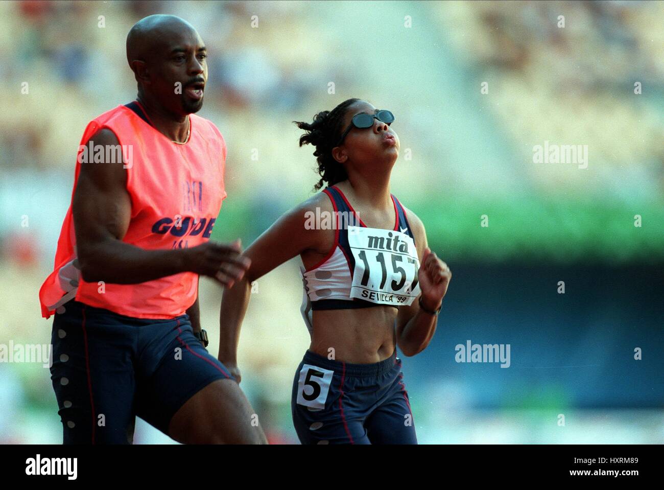 SONYA BELL 100 METERS BLIND 09 September 1999 Stock Photo - Alamy