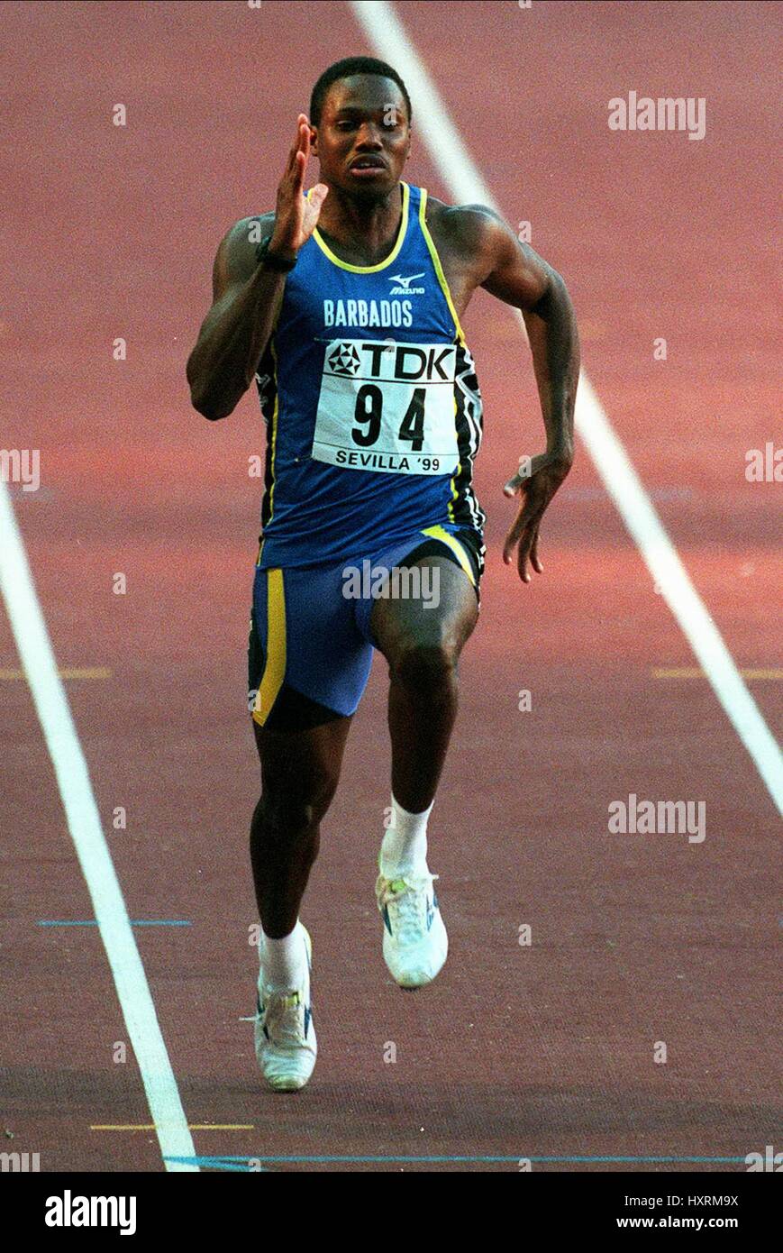 OBADELE THOMPSON 100 METERS SEVILLE 99 22 November 1999 Stock Photo - Alamy