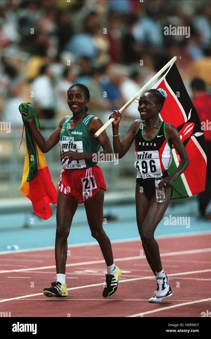 GETE WAMI & TEGLA LOROUPE 10000 METRES WINNER SEVILLE 99 23 August 1999 ...