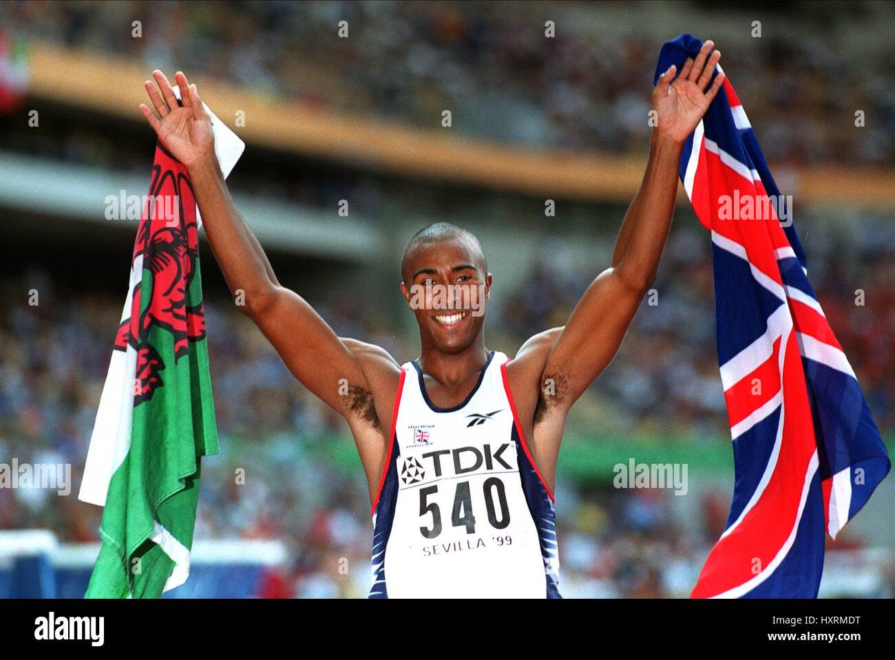 COLIN JACKSON 110 METRE HURDLES SEVILLE 1999 24 November 1999 Stock ...