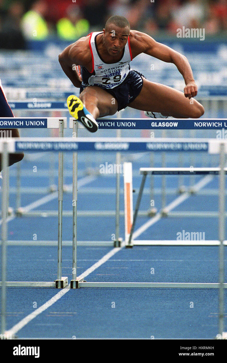 COLIN JACKSON 110 METRE HURDLES SCOTSTOUN STADIUM GLASGOW SCOTLAND 02 ...