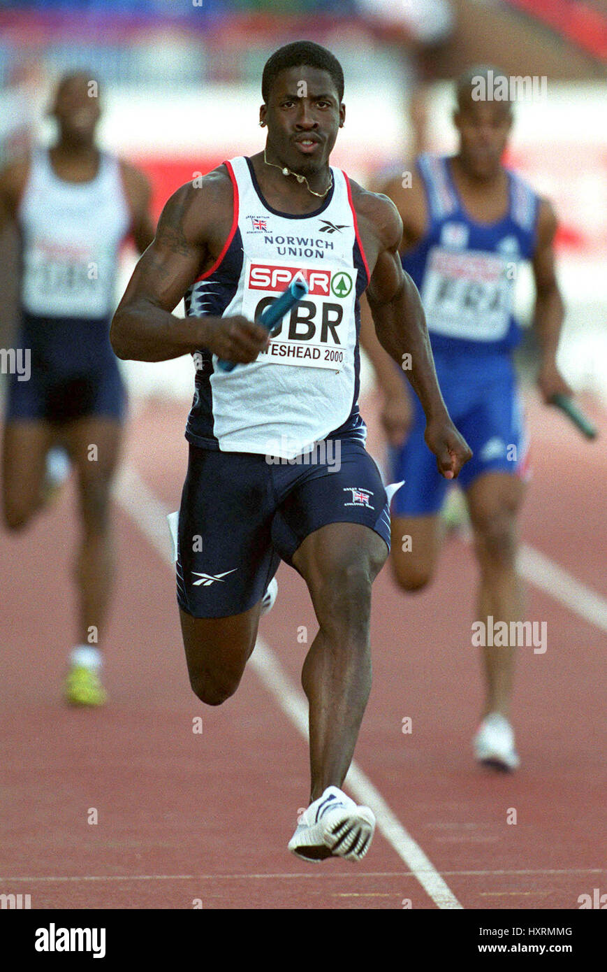 DWAIN CHAMBERS 4X100 METRES GATESHEAD STADIUM GATESHEAD ENGLAND 16 July ...