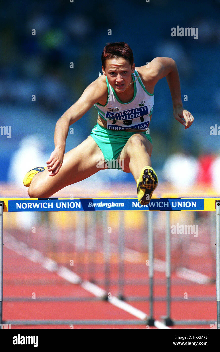 JULIE PRATT 100 METRE HURDLES BIRMINGHAM ALEXANDER STADIUM BIRMINGHAM ...