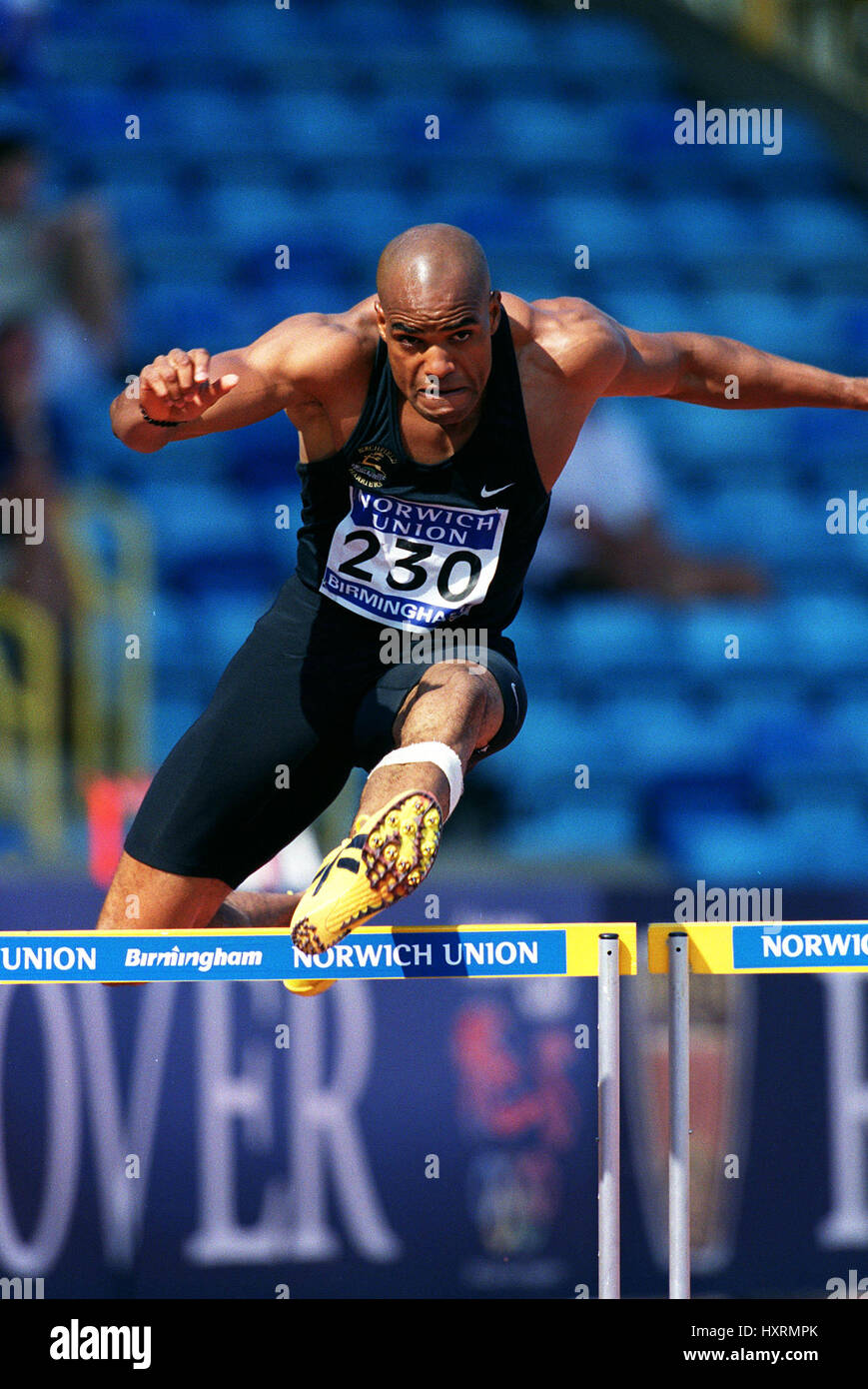 DUAINE LADEJO 400 METRE HURDLES BIRMINGHAM ALEXANDER STADIUM BIRMINGHAM ...