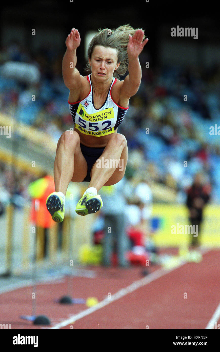 ANN DANSON LONG JUMP ALEXANDER STADIUM BIRMINGHAM ENGLAND 14 July 2001 ...