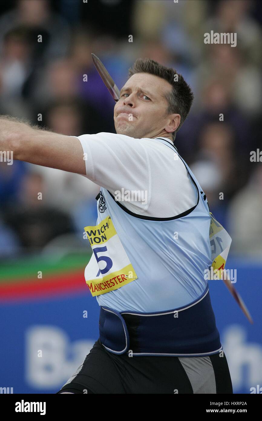STEVE BACKLEY JAVELIN MANCHESTER REGIONAL ARENA 11 July 2004 Stock ...