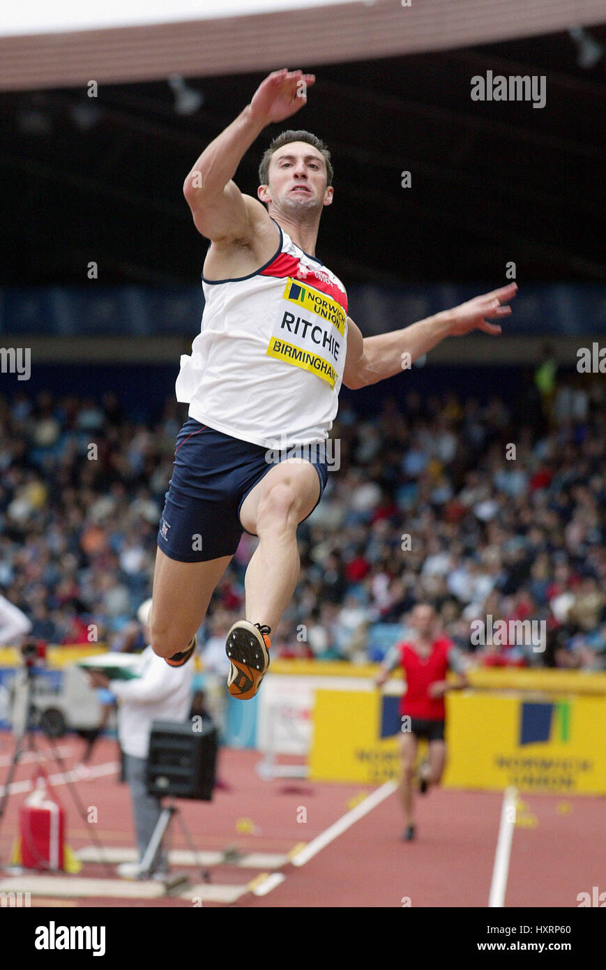 DARREN RITCHIE LONG JUMP ALEXANDER STADIUM BIRMINGHAM ENGLAND 25 July ...