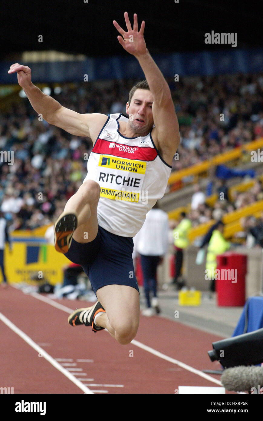 DARREN RITCHIE LONG JUMP ALEXANDER STADIUM BIRMINGHAM ENGLAND 25 July ...