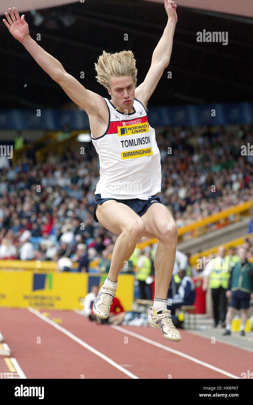 CHRISTOPHER TOMLINSON LONG JUMP ALEXANDER STADIUM BIRMINGHAM ENGLAND 25 ...