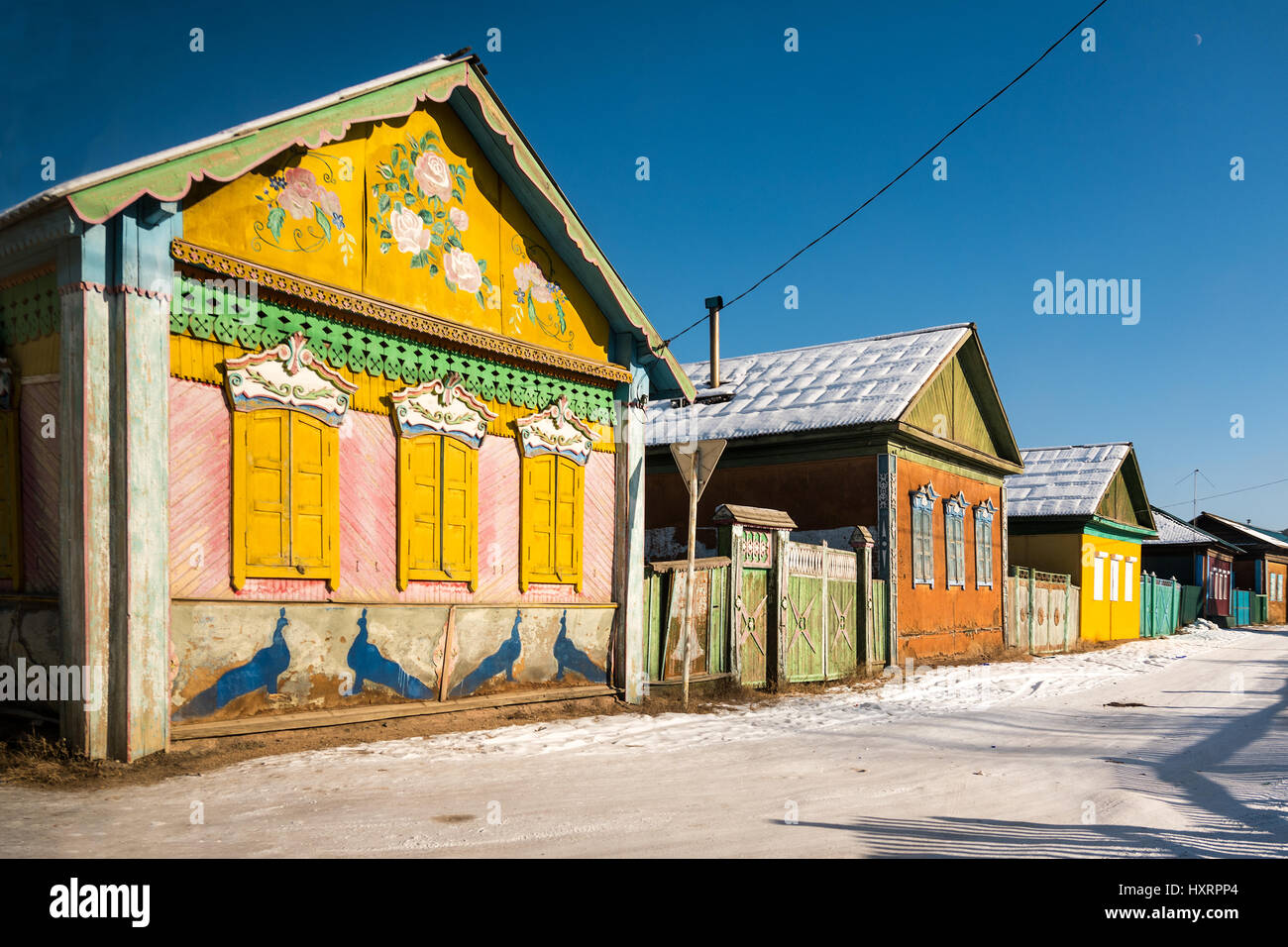 Russian Old Believers' village in the Buryatia region of Siberia Stock ...