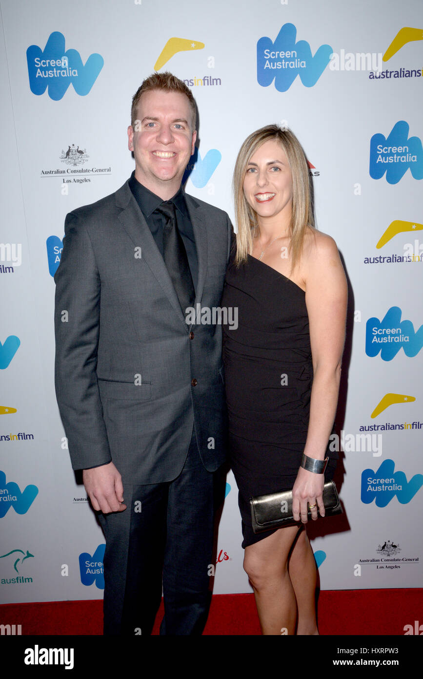 Jason Billington and guest attending Screen Australia and Australians ...