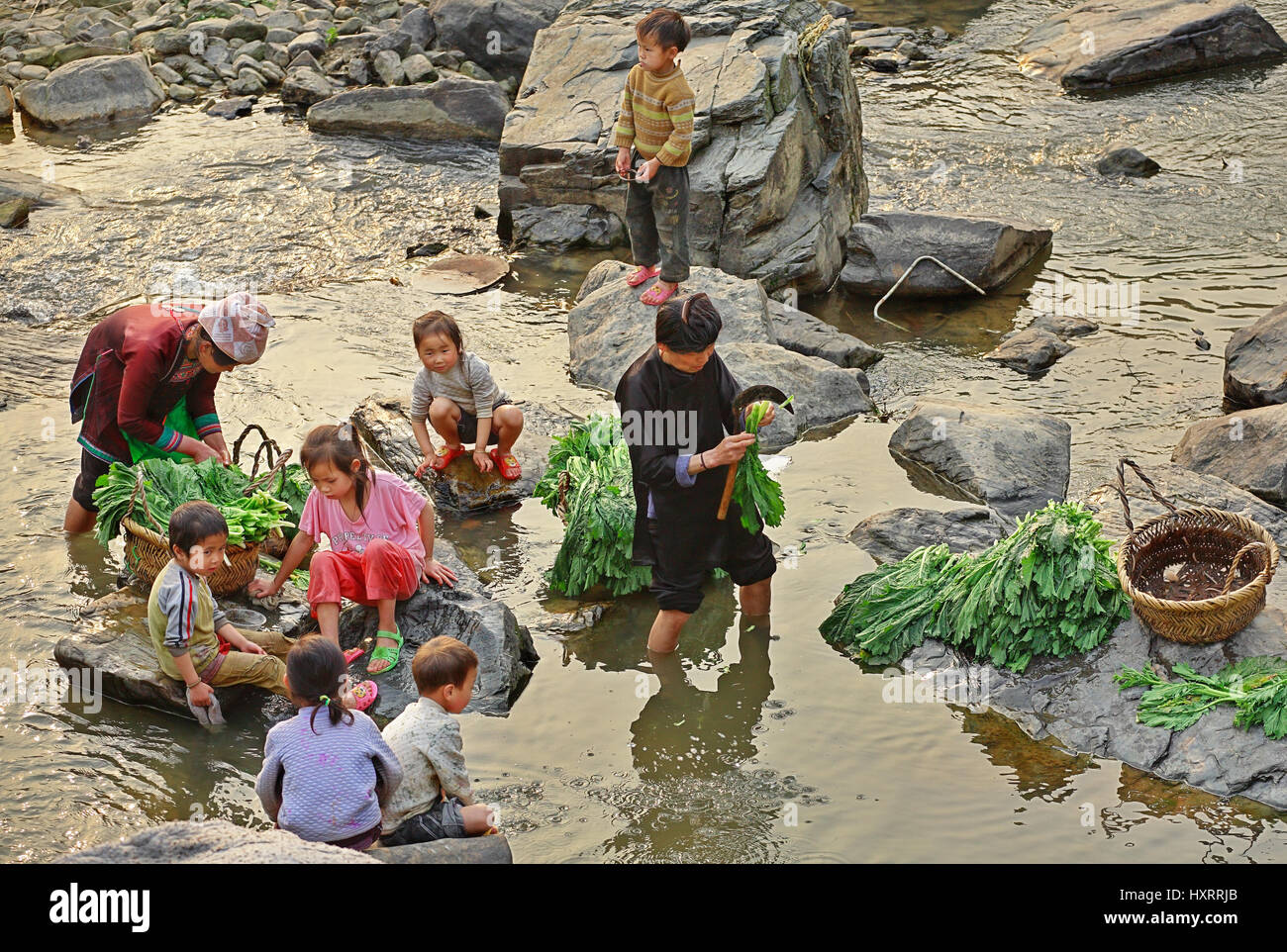 GUIZHOU PROVINCE, CHINA - APRIL 11: The countryside of southwestern ...