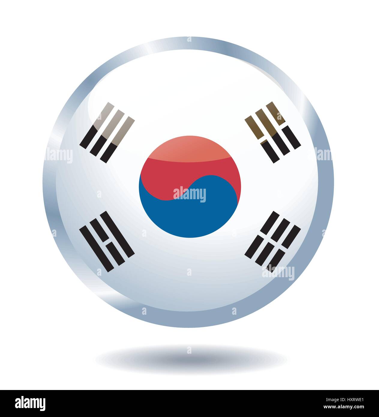 South Korea flag vector Stock Vector Image & Art - Alamy