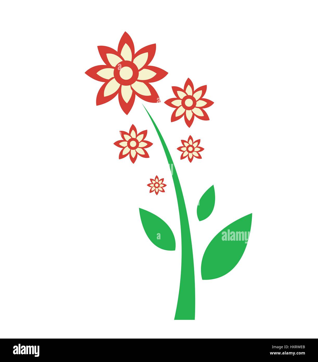 colorful spring flowers vector illustration Stock Vector Image & Art ...