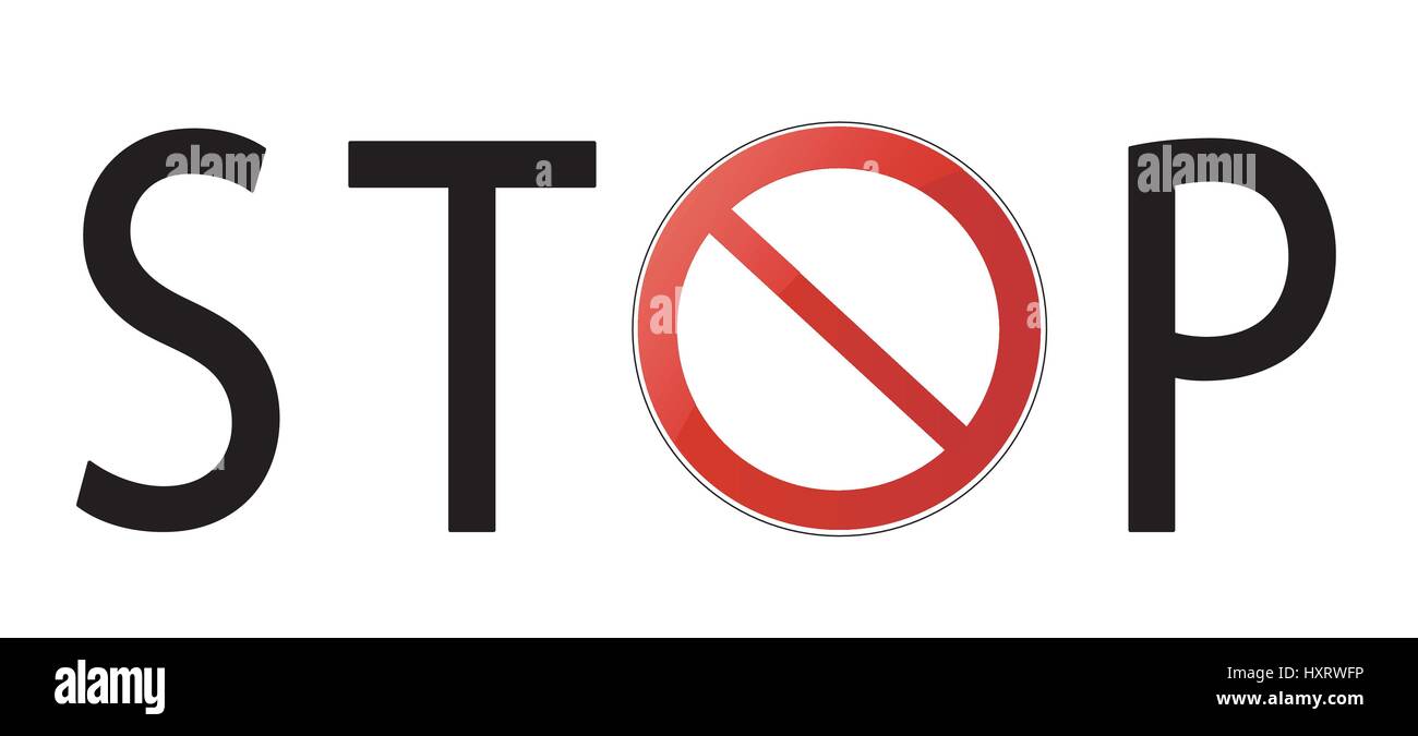 Stop sign vector illustration on white background Stock Vector Image ...