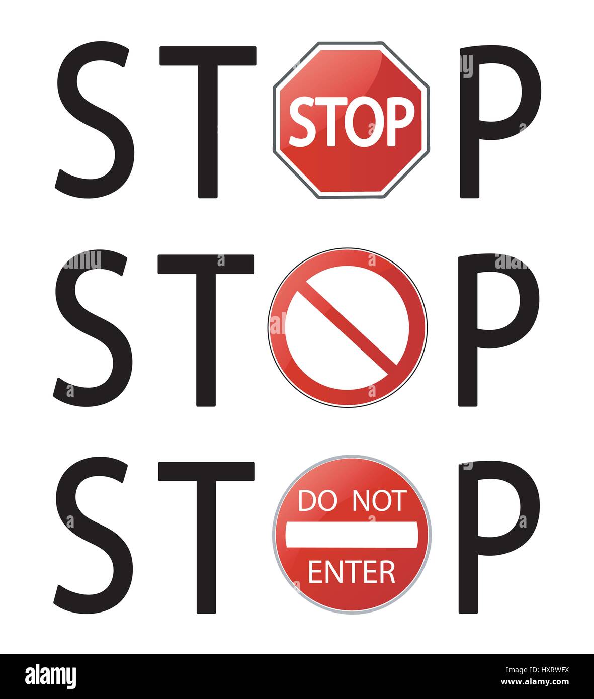 Stop sign vector illustration on white background Stock Vector Image ...