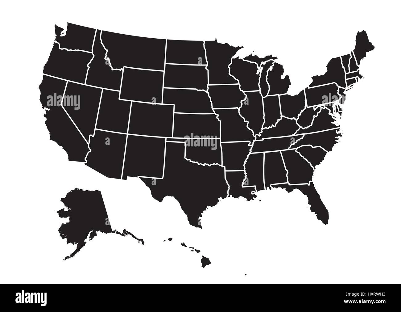 USA map vector illustration Stock Vector Image & Art - Alamy