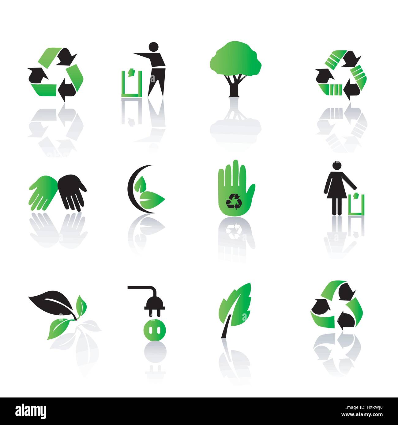 Vector set of environmental / recycling icons Stock Vector Image & Art ...
