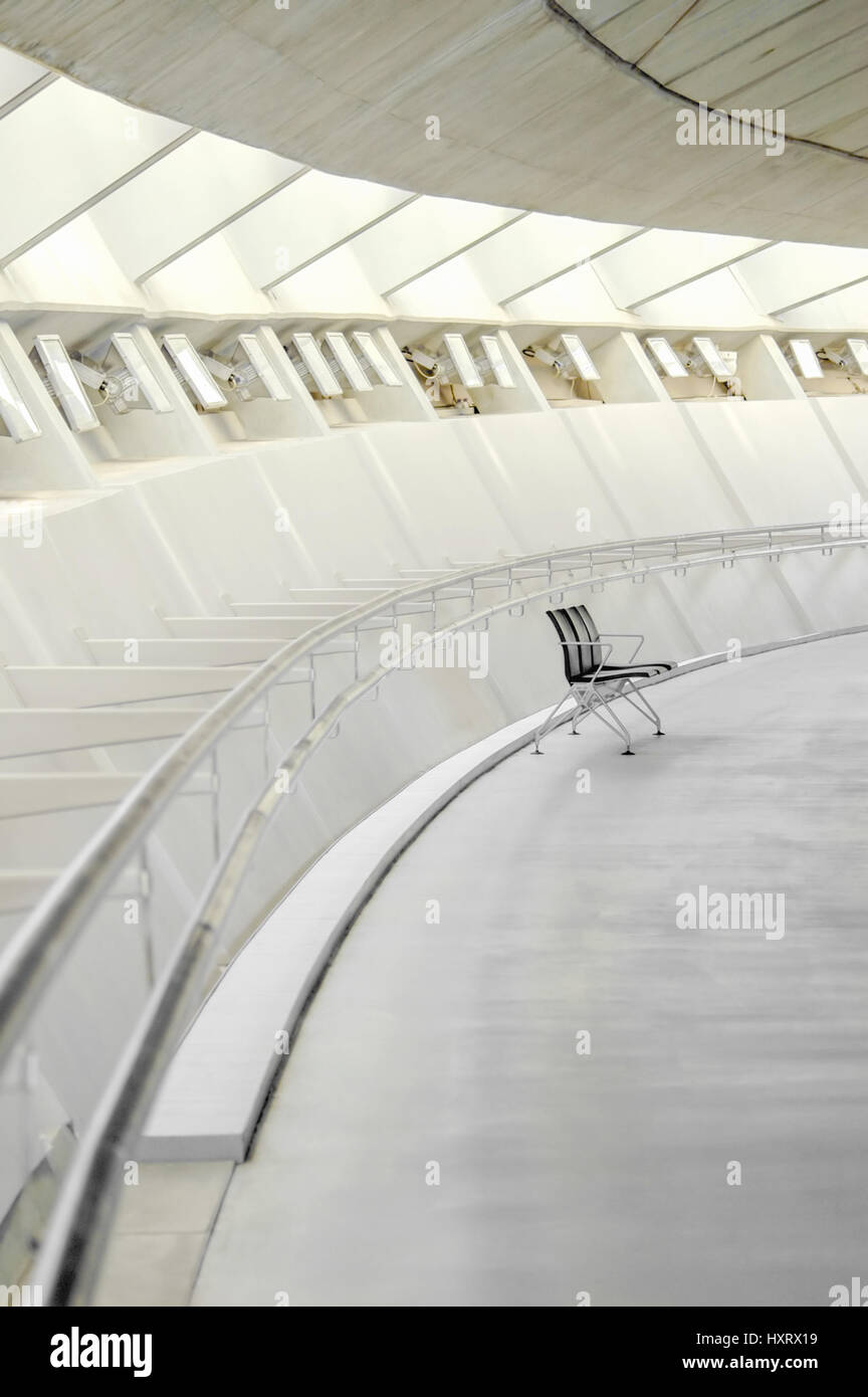 single chair in a sparse modern interior Stock Photo - Alamy