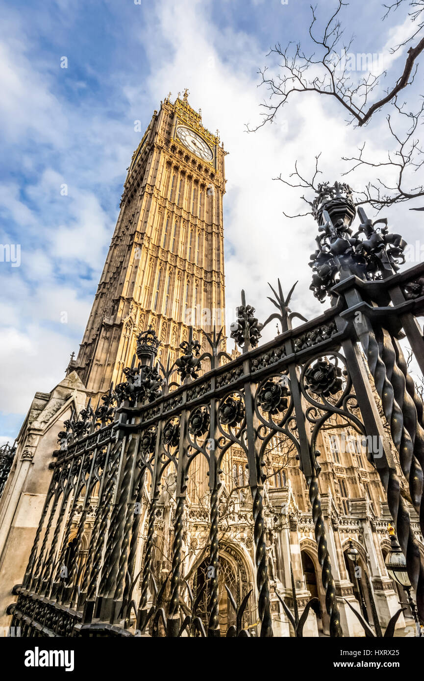 HDR of the big ben clock tower and british parliament buildings in ...