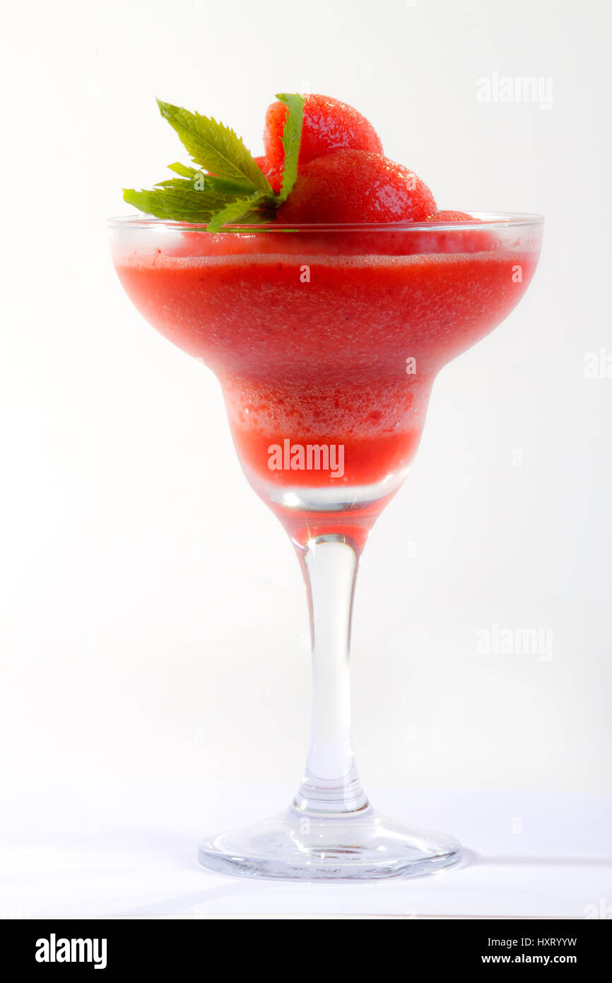 strawberry red cocktail smoothie Stock Photo - Alamy