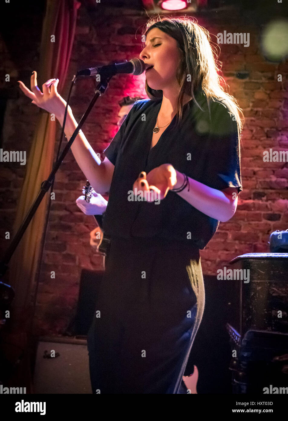 Mafalda performs live at Rockwood Music Hall in Manhattan's Lower East ...