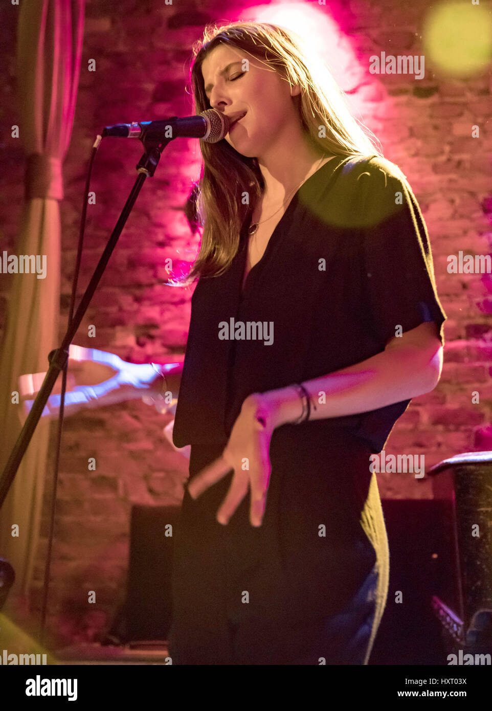 Mafalda performs live at Rockwood Music Hall in Manhattan's Lower East ...