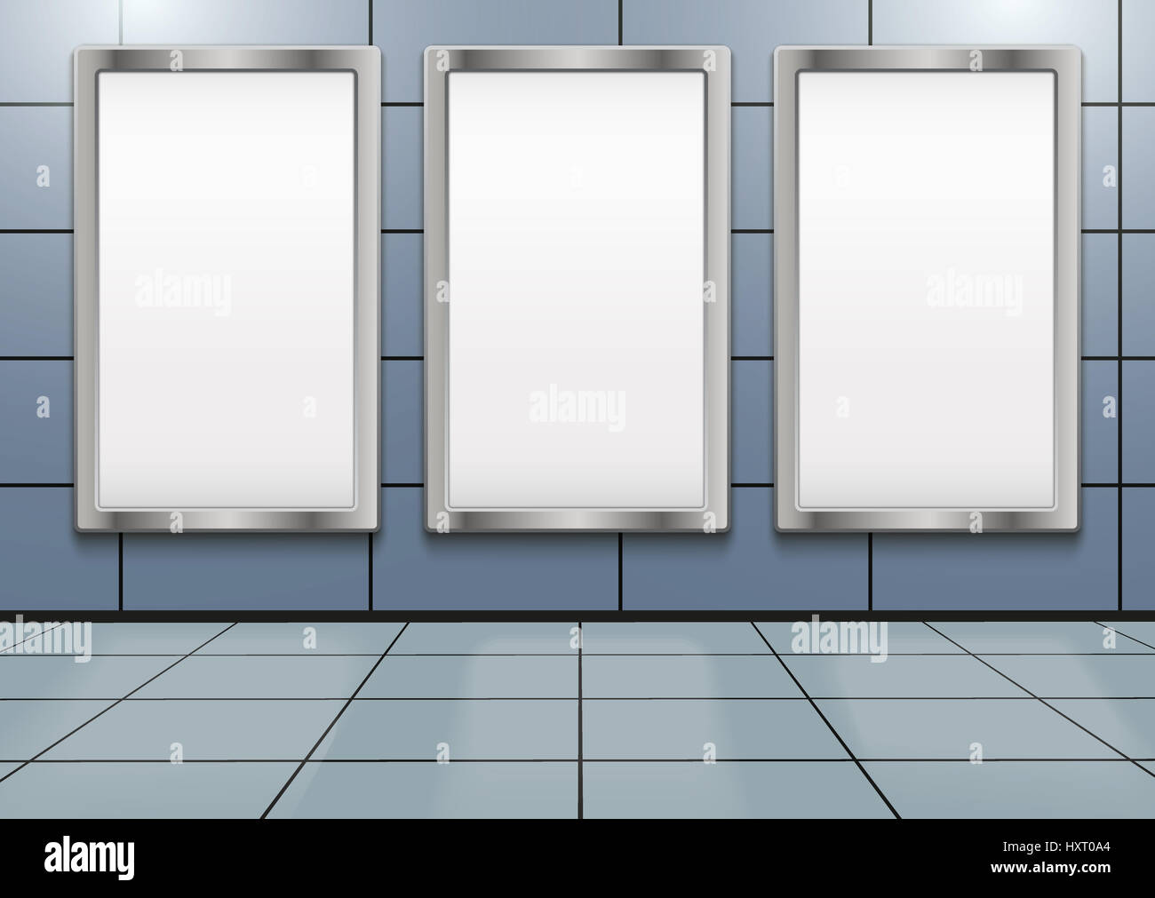 Mockup billboard inside metro or subway Stock Photo - Alamy