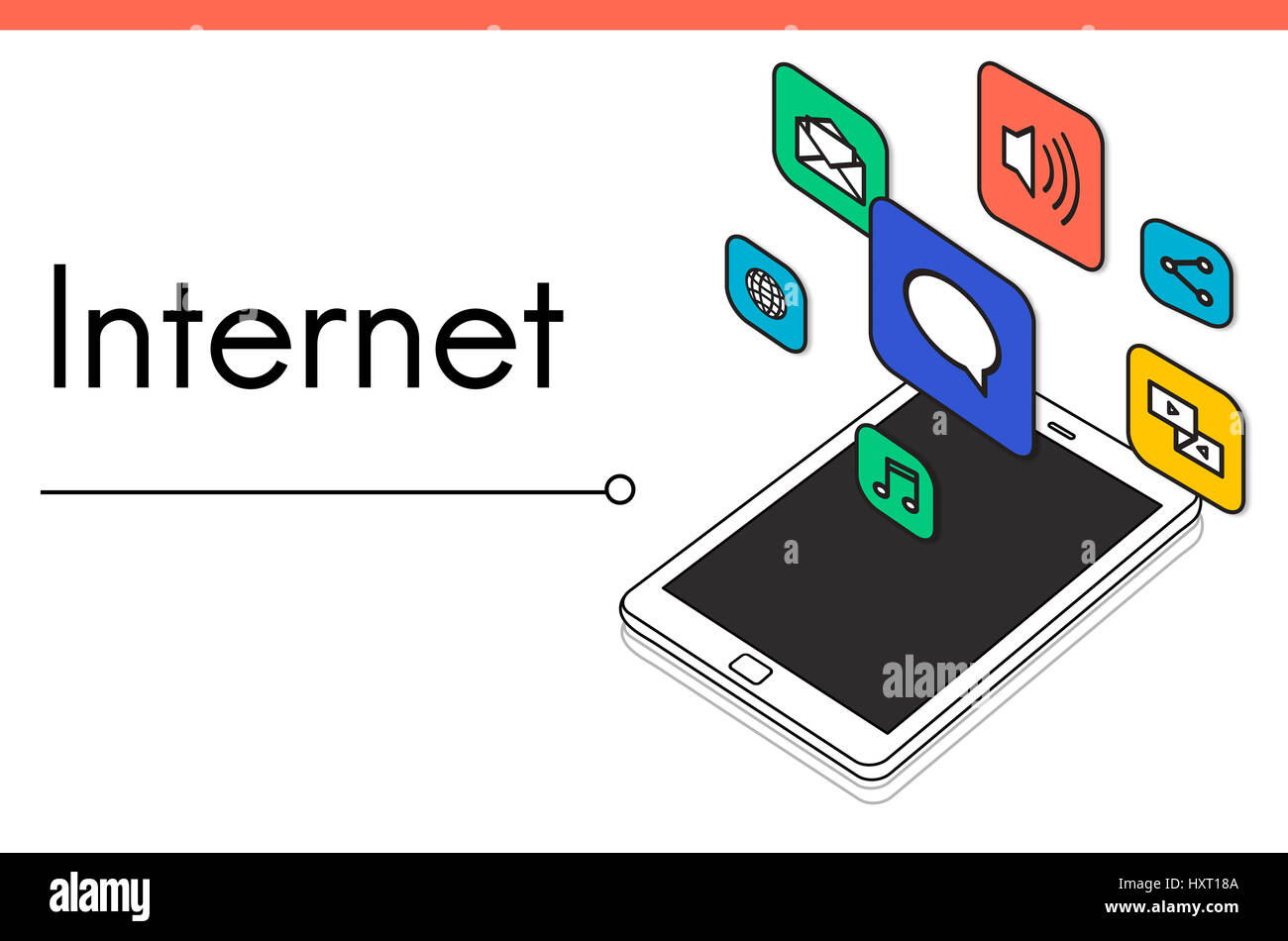 Internet Social Media Network Digital Stock Photo - Alamy