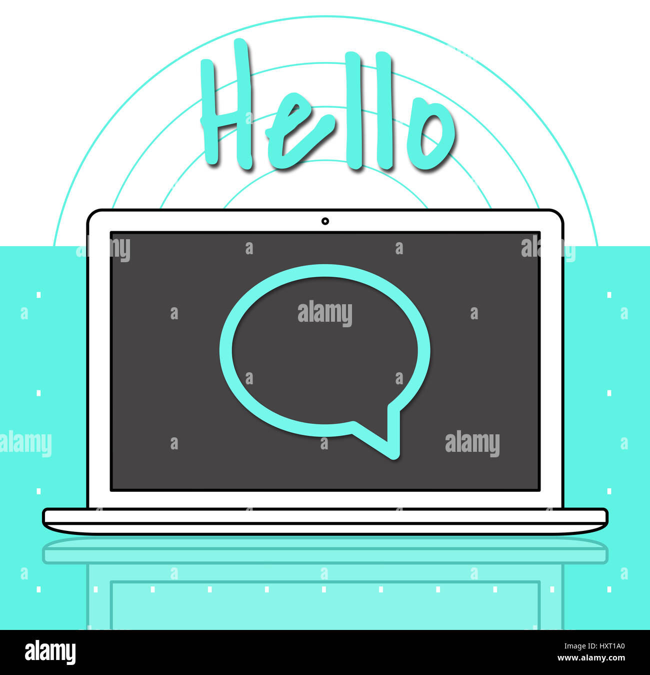 Hello Hi Mail Message Post Text Me Stock Photo - Alamy