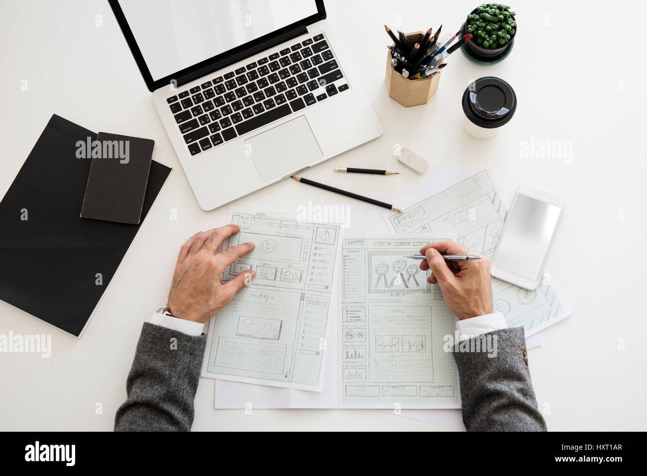 Work Process Hands Office Workplace Stock Photo - Alamy