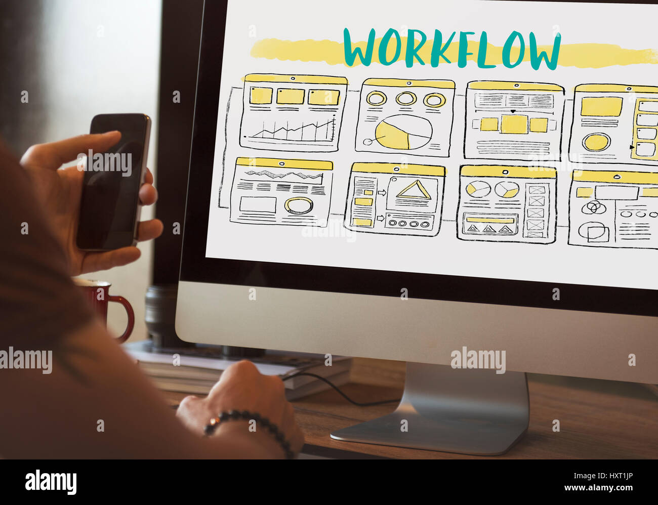 Workflow design hi-res stock photography and images - Alamy
