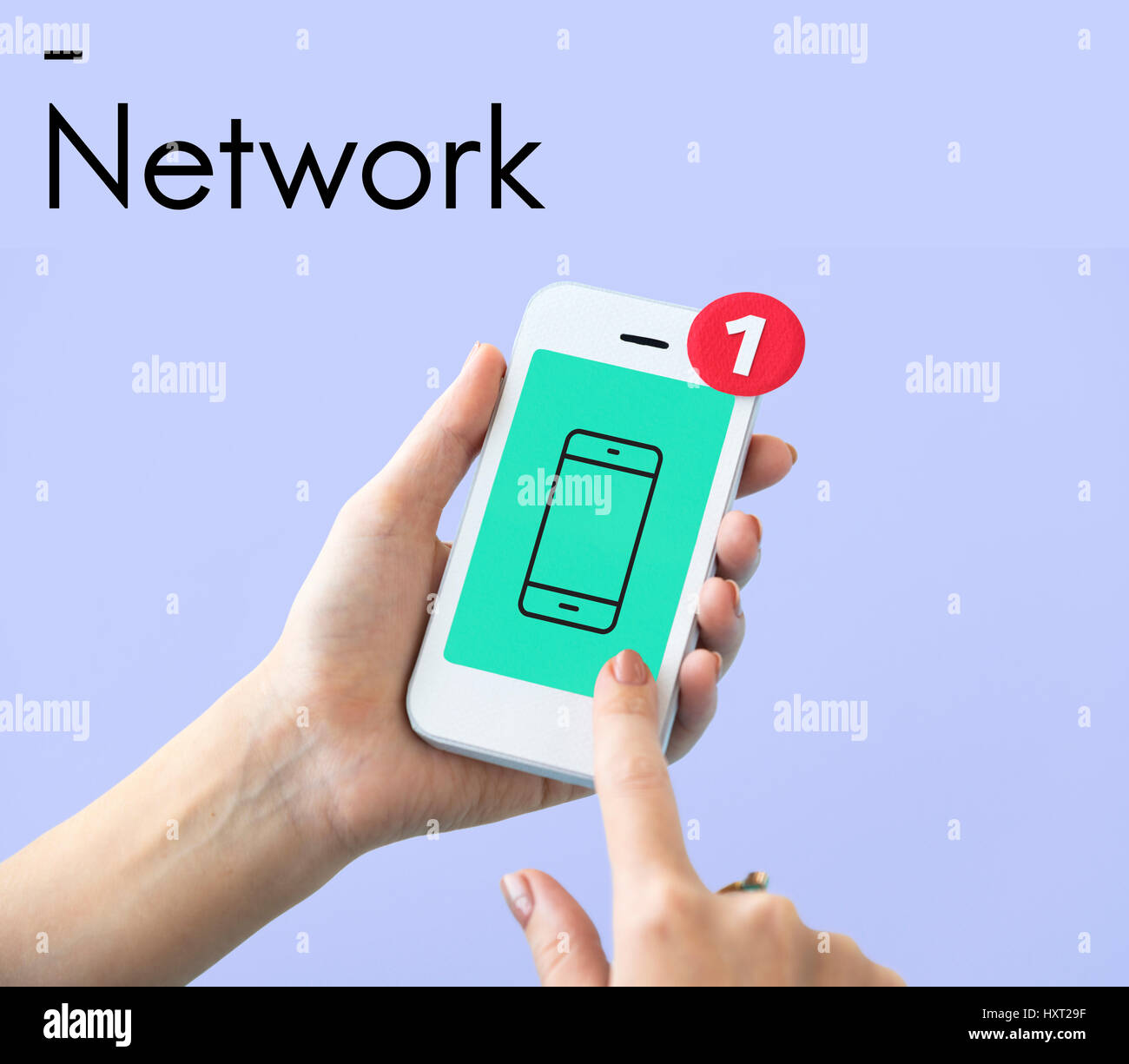 Mobile Phone Telecommunication Social Network Connection Stock Photo ...