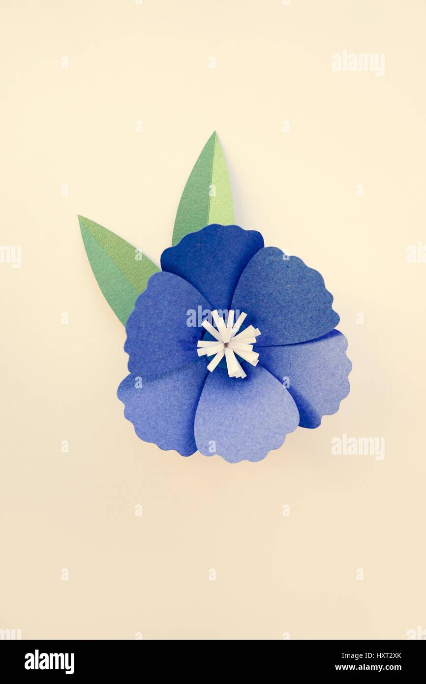 Handmade Papercraft Flowers Isolated Art Stock Photo - Alamy