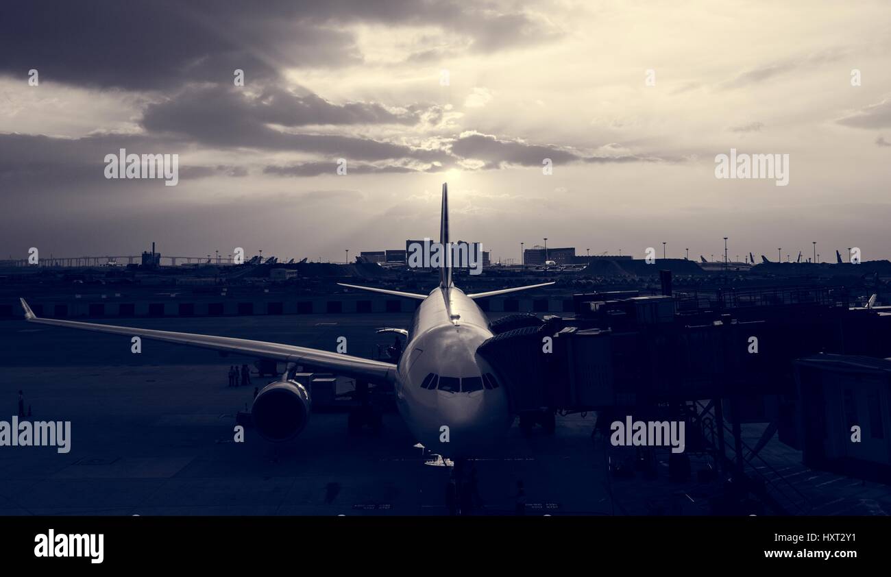 Airplane Airport Arrivals Aviation Travel Trip Stock Photo - Alamy
