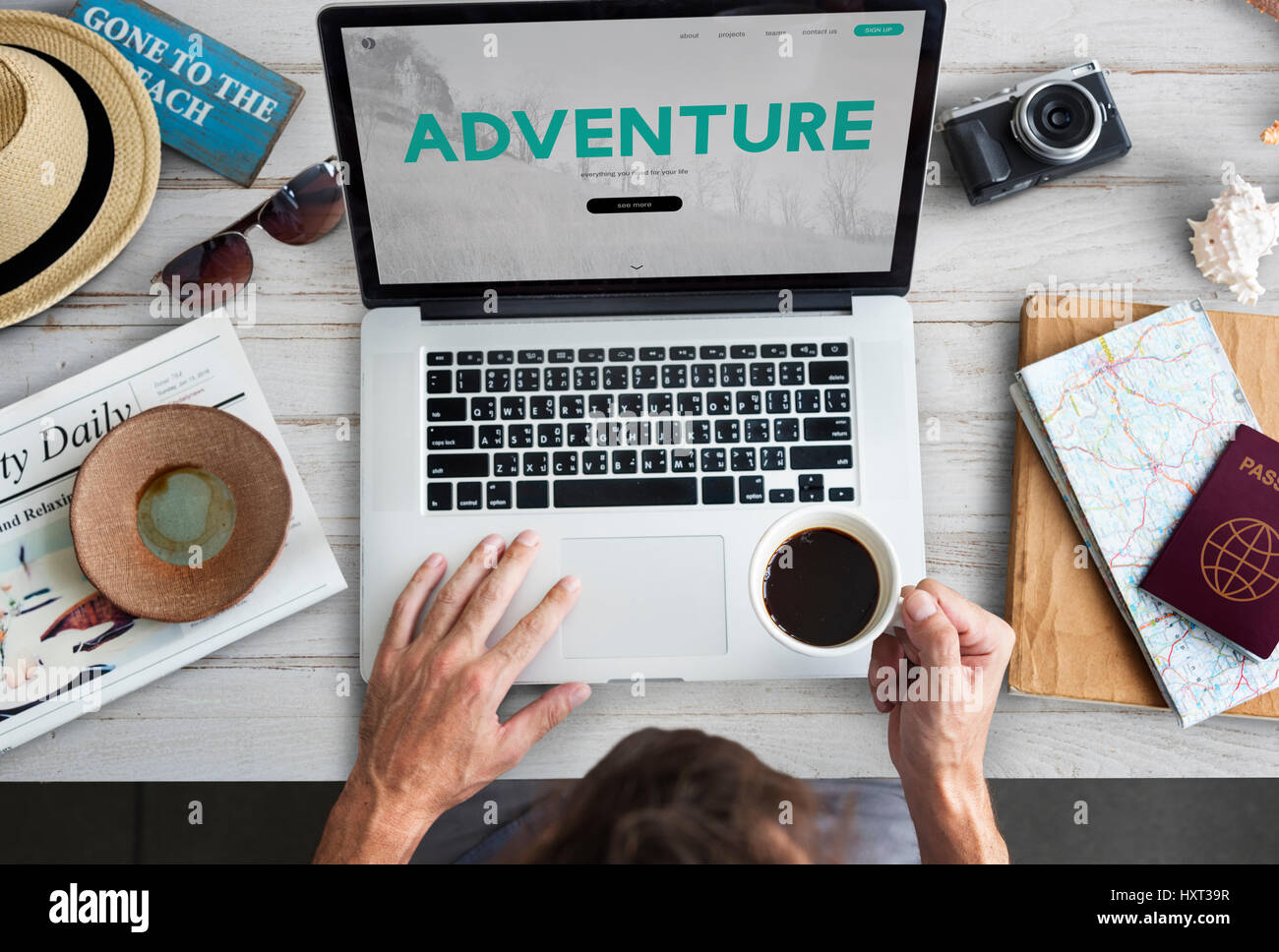 Adventure Destination Holiday Journey Tour Vacation Explore Trip Stock ...